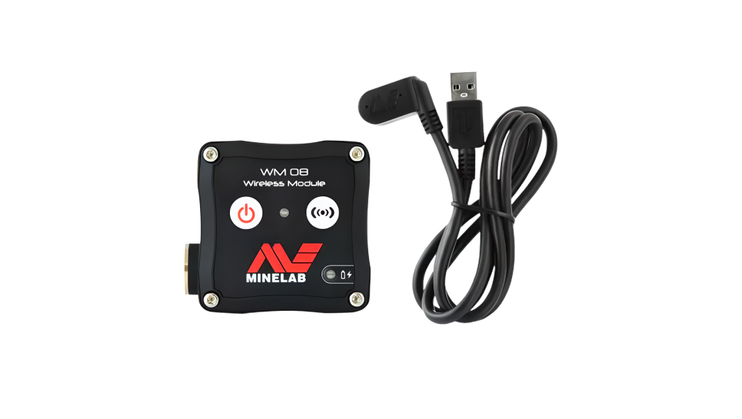 Minelab WM08 Wireless Audio Module With Magnetic Charging Cable For Eq ...