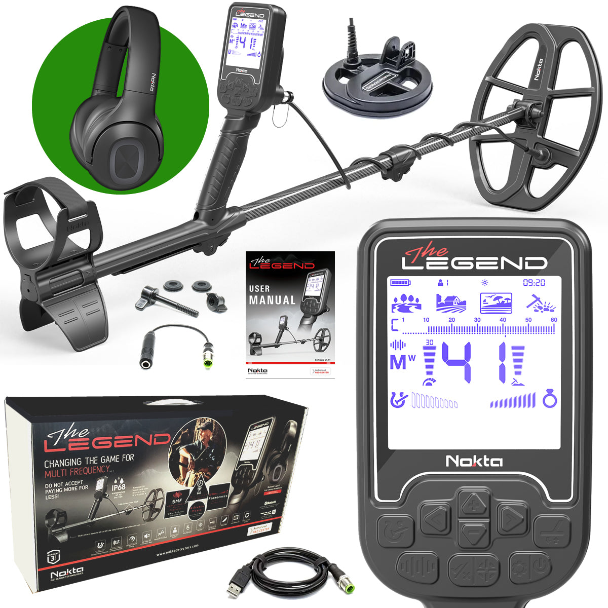 Nokta Legend 2 Coil Metal Detector – Free Gear + Headphones — Detector ...