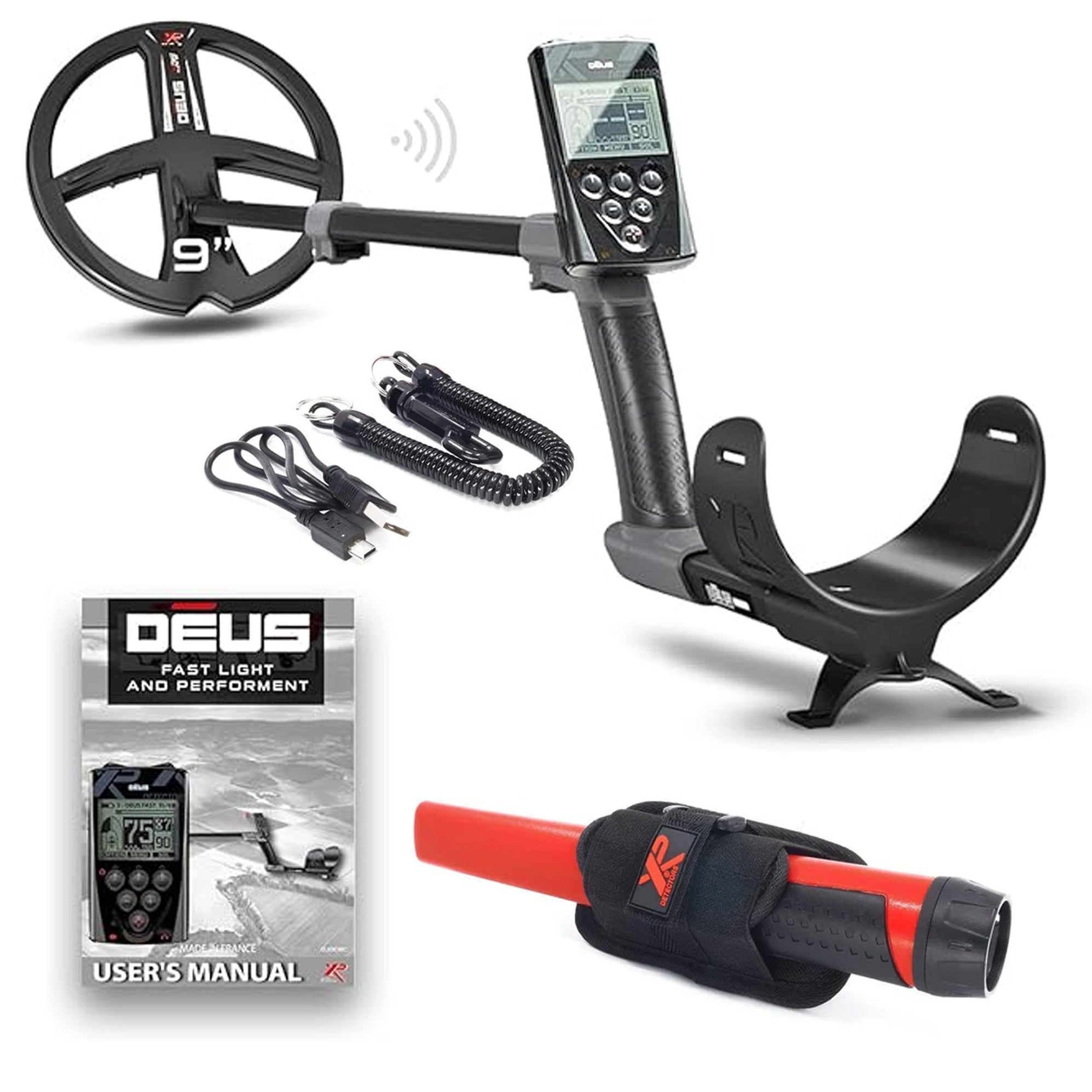 XP DEUS RC Metal Detector | 9" Coil + MI-6 Pinpointer — Detector Warehouse