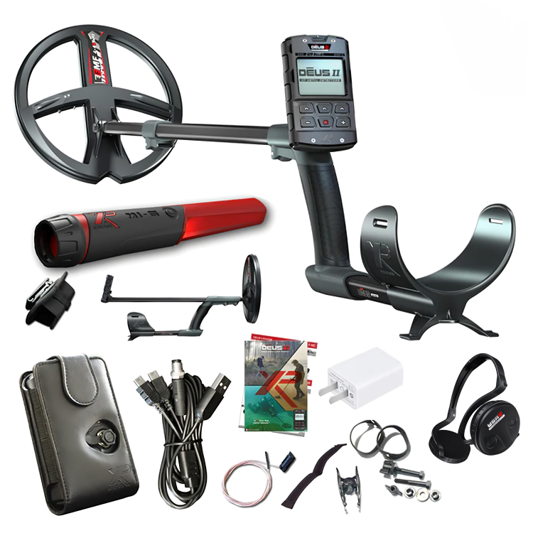 XP Deus II RC 9" Detector + MI-6 Pinpointer + WSA II Headphones ...